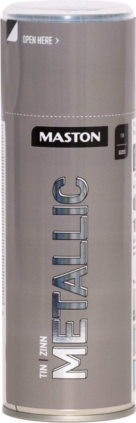 Maston Metallic - tin - spuitverf - 400 ml - spuitbus verf | bol