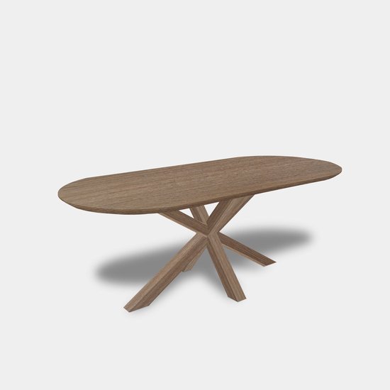 Tafel Plat Ovaal eikenhout - Matrix hout - Pura Natura | bol