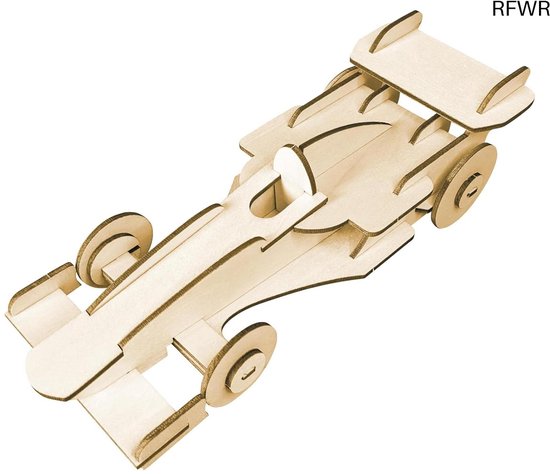RFWR® Houten Bouwpakket Racewagen - 3D Puzzel voor Creatieve Modelbouw ...