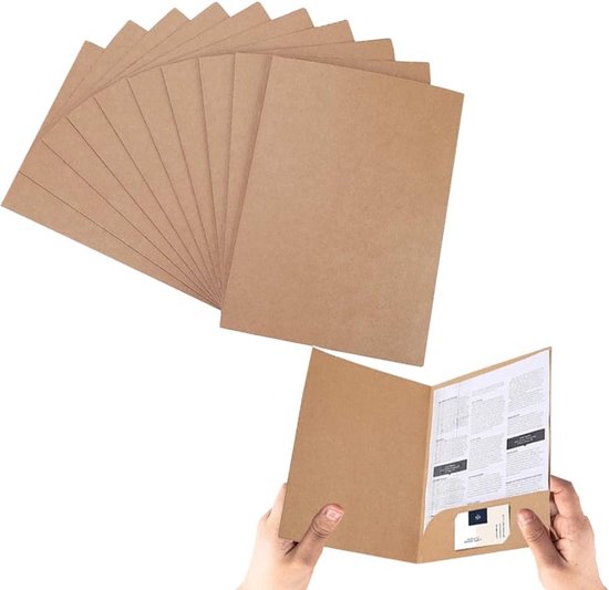 Kraft Papier Document Map - Kantoor Organizer - 10 Stuks | bol