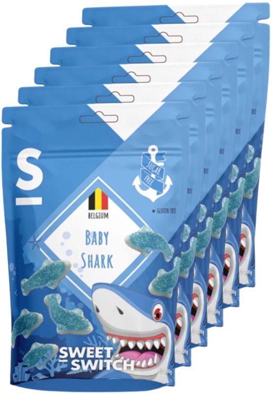 Sweet Switch | Baby Shark | 6 stuks | 6 x 100g | bol