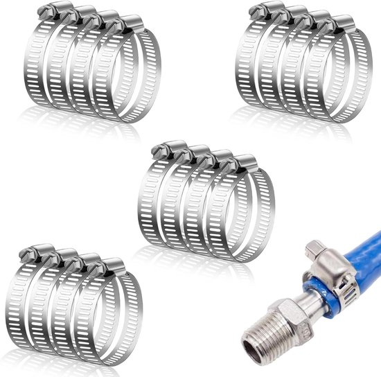 Allecto Plus - Verstelbare Slangklemmen Set van 16 Stuks voor diverse ...