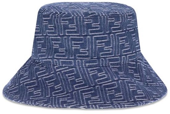 Denim Bucket Hat with FF Embroidery - Blue Hats | bol