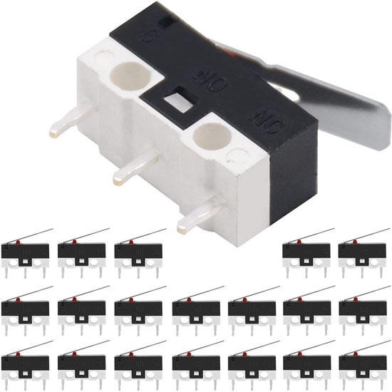 Daokai Micro Switch NC+NO Scharnier Rechte Hendel 125V 1A (20 stuks) | bol