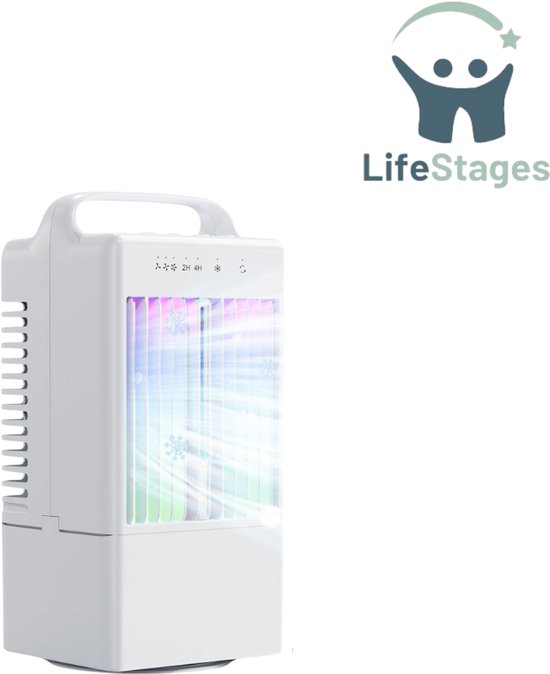 LifeStages - Aircooler - Luchtkoeler met 3 Windsnelheden en Spray-Modus ...