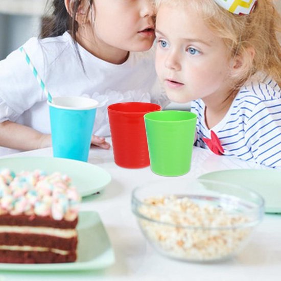 Herbruikbare Drinkbekers voor Kinderen - Set van 16 Kunststof Bekers ...