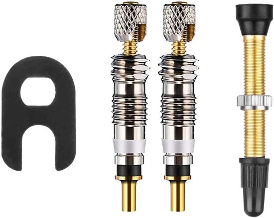 3 universele fietsventielen zonder binnenband met koperen ventieldoppen ...