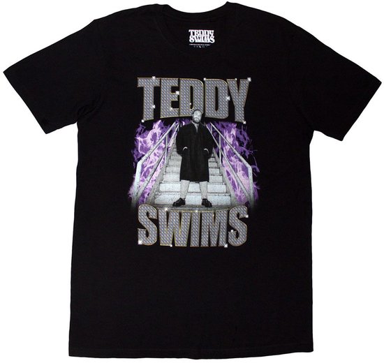 Teddy Swims - Retro Bootleg Heren T-shirt - S - Zwart | bol