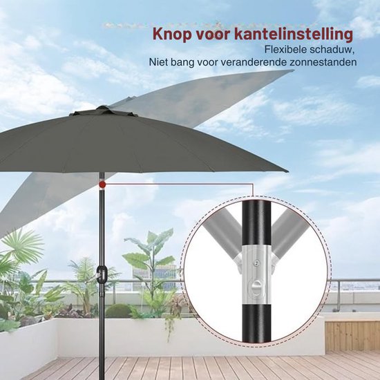 Goodivery® - Terras Parasol Voor Appartement - Kantelbare Tuinparasol ...