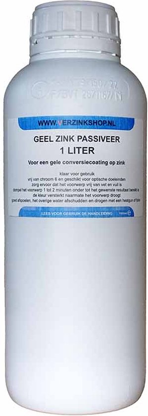 Zink Passiveren Geel – 8 Liter – Chroom Vrij & Zelf | bol
