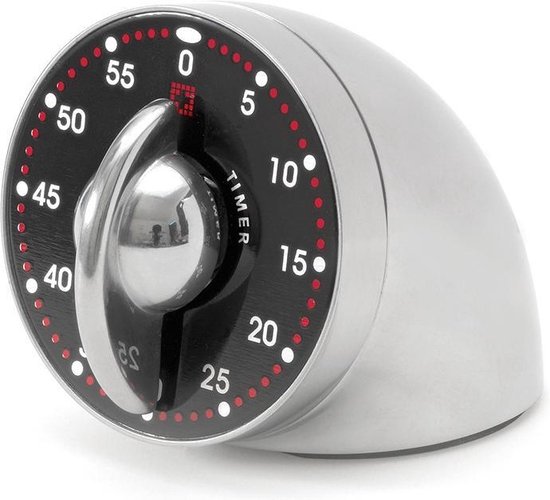 Bengt EK Design - Single Kookwekker - 60 minnuten - Aluminium - Zwart | bol