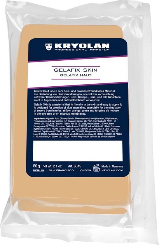 Kryolan gelafix skin 60 ml light skin tone, voor grotere (brand ...