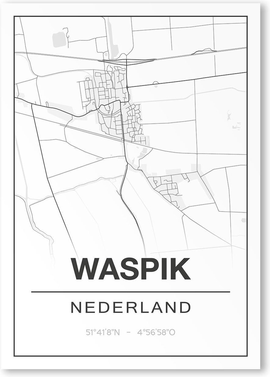 Poster/plattegrond WASPIK - A4 | bol.com