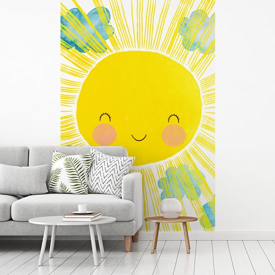 Zon - Geel - Kinderen - Illustratie - Behangpapier | bol
