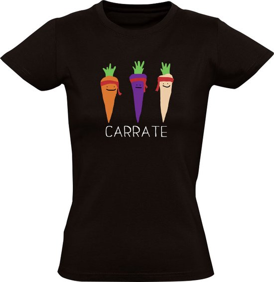 Carrate T-shirt Dames | wortel | karate | hoofdban | vechten | groente ...