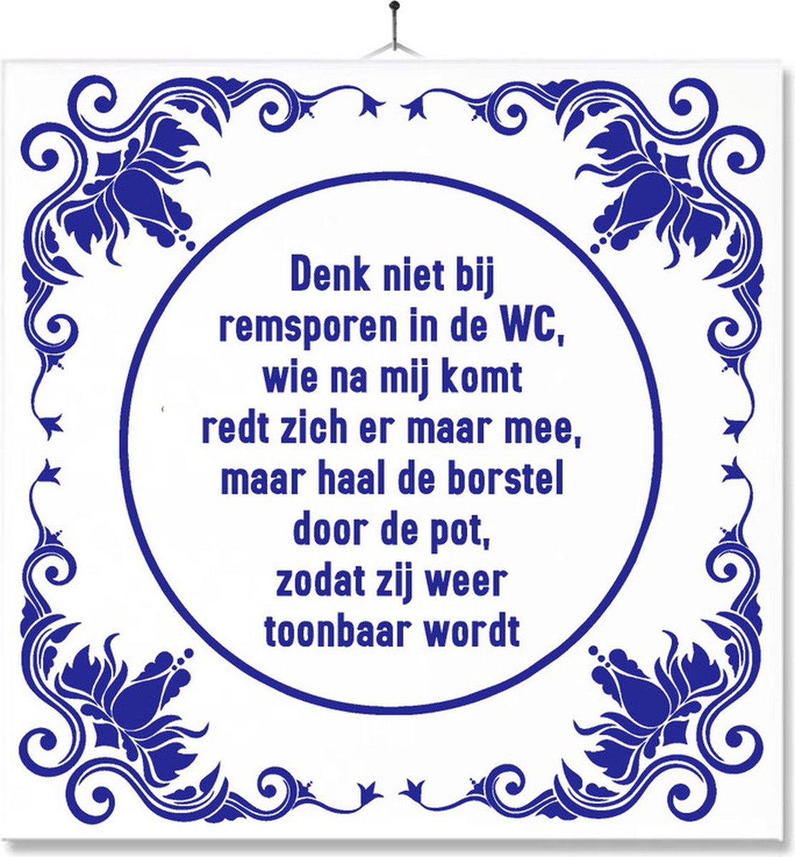 Tegel Met Opdruk | Grappig | Humor | Verjaardag kado | Toilet WC | Denk niet bij... | bol.com