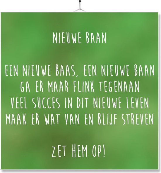 Tegel Met Opdruk | Kado | Cadeau | Nieuwe baan | bol