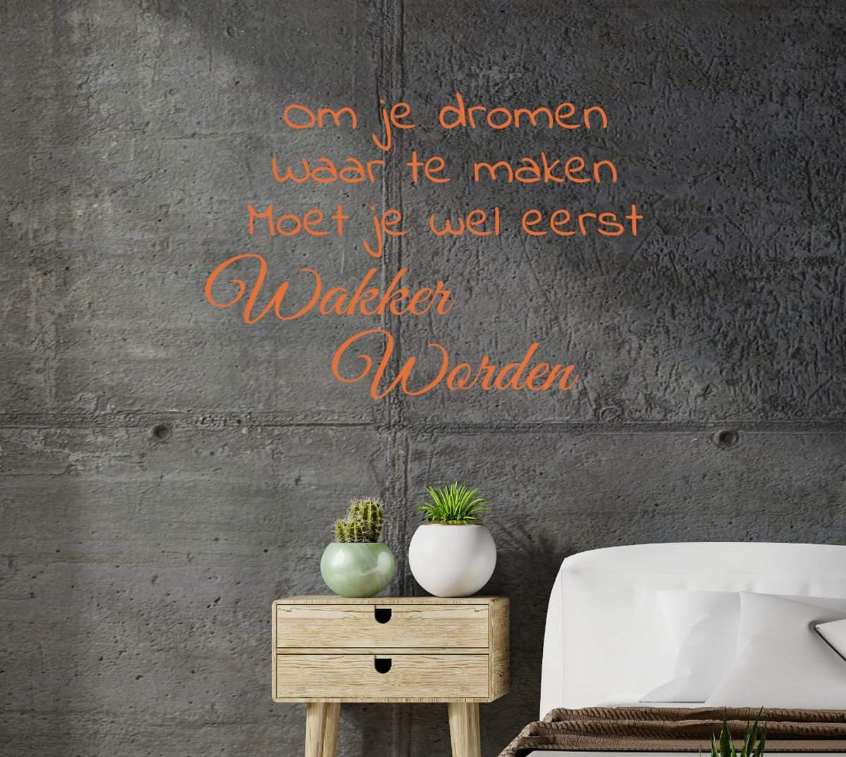 Stickerheld - Muursticker Om je dromen waar te maken - Slaapkamer ...