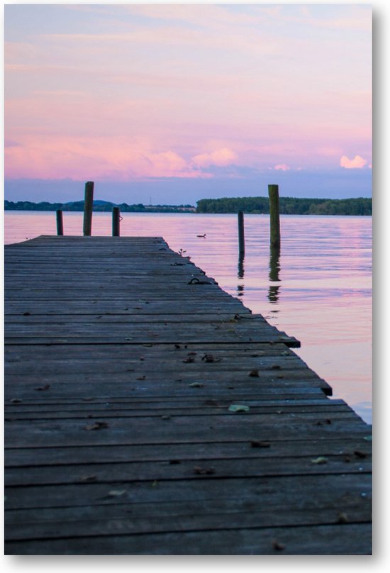 Pier in een meer - Fotoposter 40x60 | bol.com