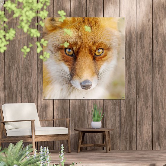 Gards Tuinposter Vossenkop met Bruine Ogen - Vos - 100x100 cm ...