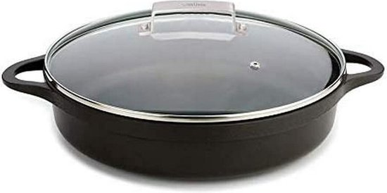 Valira Black Induction Braad-, Kookpan ø 32cm met Deksel - Extra Harde ...