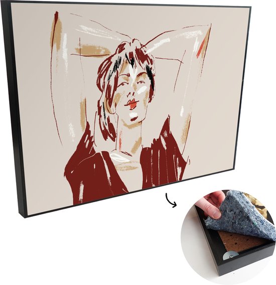 Portret - Vrouw - Rood - Abstract | bol.com