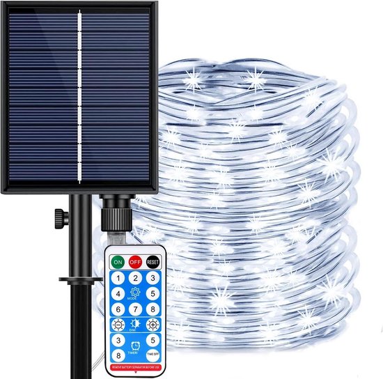 20 Meter LED Lichtslang op ZonneЭnergie met 200 Lichtjes en ...