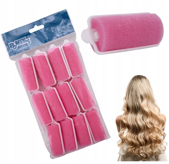 Poniks Haarrollers Papillotten Sponzen Sleepers voor Krullen - 28mm ...