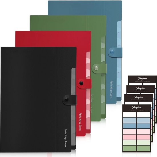 Multifunctionele A4 Documentenmap met 8 Compartimenten - Perfect voor ...