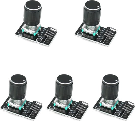 5 Stuks Roterende Encoder Module - 360 Graden met Drukknop voor Arduino ...