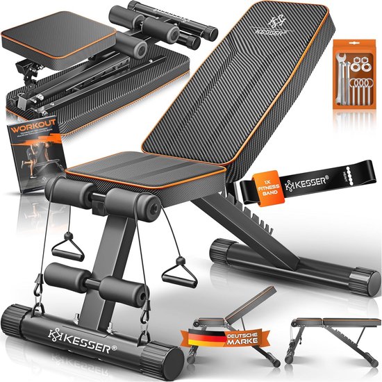 Inklapbare Halterbank voor Thuisgym - Multifunctionele Trainingsbank ...