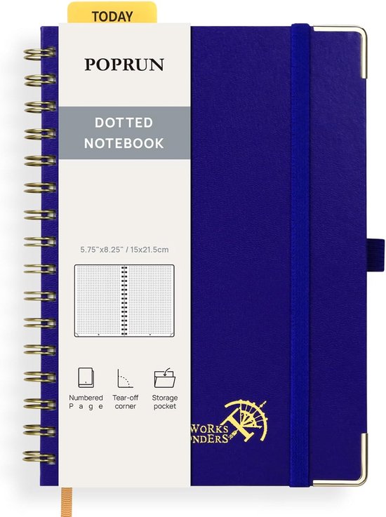 Dotted Journal Paper A5 - Bullet Journal with 120g/m², 141 Numbered ...