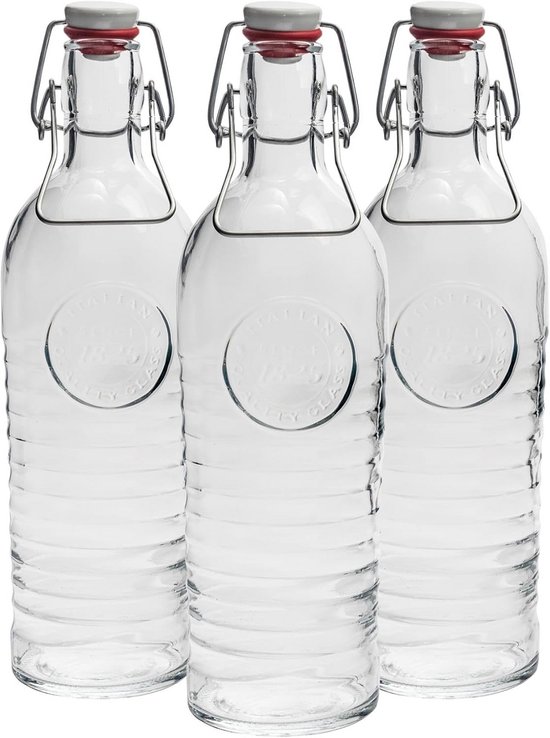 Elegante Metallic Waterflessen Set van 3 - 1,2 Liter | bol