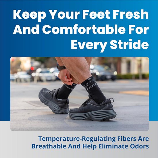 Antibacteriële Hardloopsokken Quarter Lengte - Voorkomt Blaren en Houdt ...