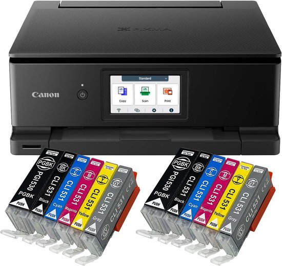 Multifunctionele Inkjetprinter 3-in-1 met Duplex, Wifi en 12 XXL ...
