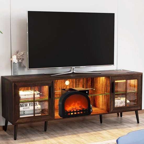 Decoratieve vrijstaande open haard met vlameffect LED-lamp voor binnen ...