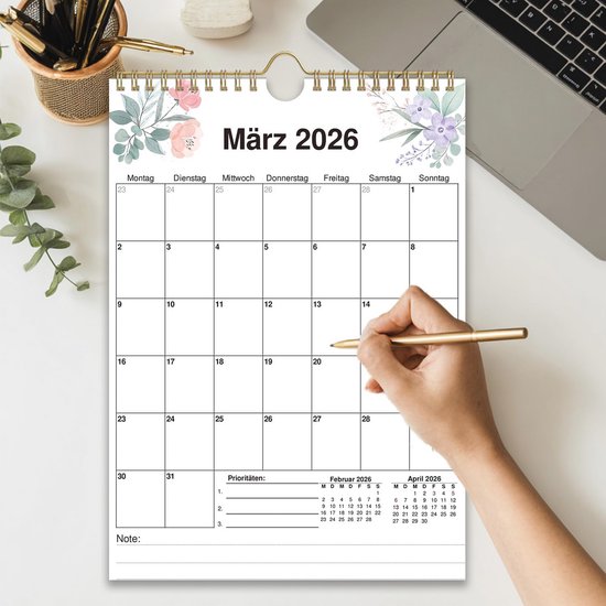 Maandkalender 2025-2026, 16 maanden planner van september 2025 tot ...