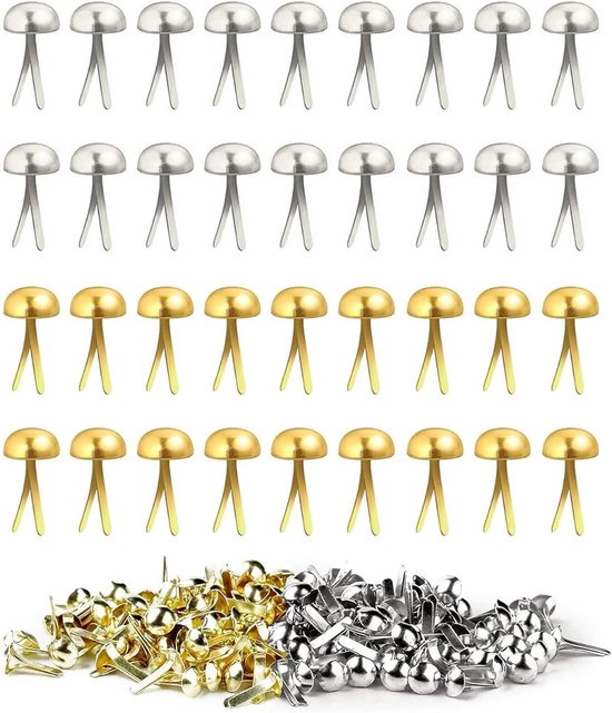 Allecta - Mini clips voor fotoalbums en knutselwerk - Metalen brad ...