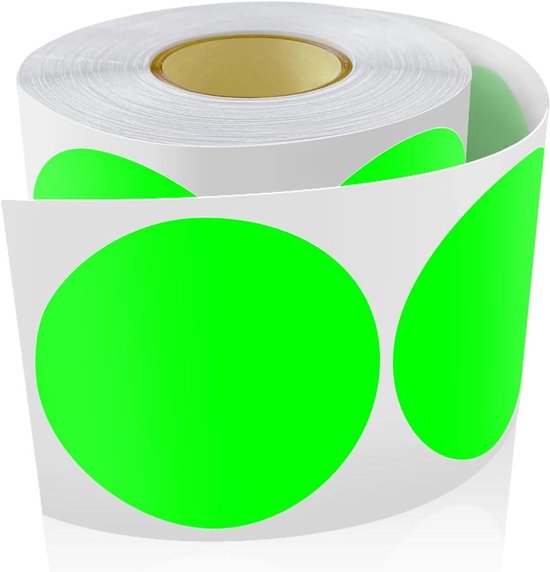 Allecta - Set van 500 ronde kleurcodering stickers 50 mm ...