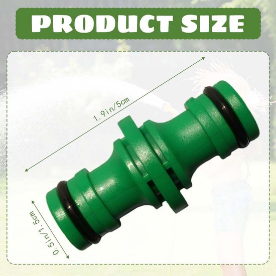 6 Stuks Dubbele Slangkoppeling Verlengstuk 1/2 Inch voor Tuinslang ...
