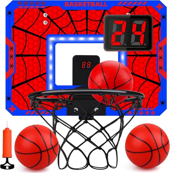 Indoor Basketbalring met Automatische Score en 3 Ballen voor Kinderen | bol