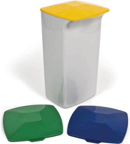 Grijze Afvalemmer 40 Liter Robuust en Duurzaam voor Kantoor en ...