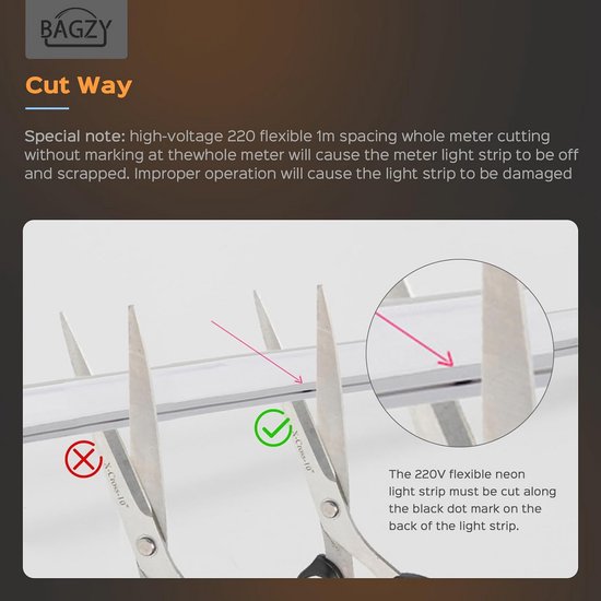 Flexibele Neon LED Strip 15 Meter Wit 220V IP65 Waterdicht voor ...