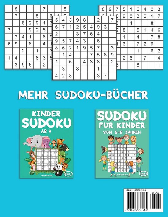 200 Sudoku Puzzels voor Kinderen 10-12 Jaar met Grote Letters en ...