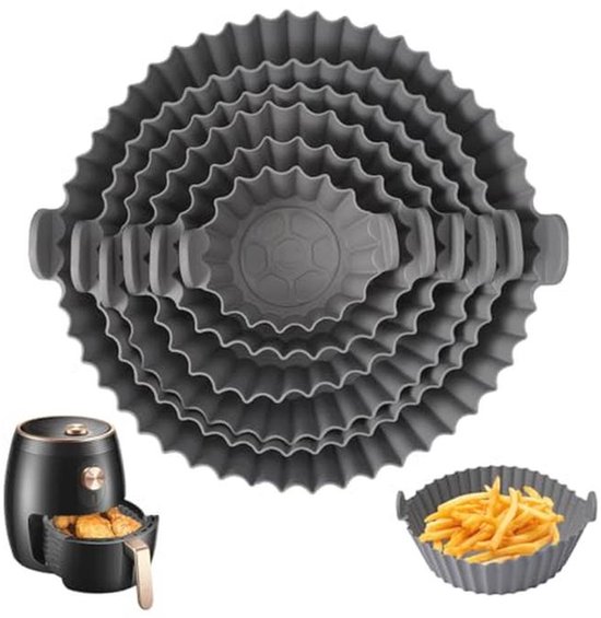 Airfryer Siliconen Pot Set van 6 - Herbruikbaar Siliconen Inzetstukken ...