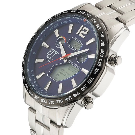 Eco Tech Time Solar Drive tijdsein gestuurd Discovery polshorloge - EGS ...