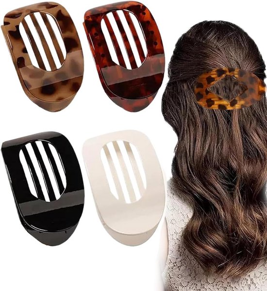 Haarklemmen Set van 4 - Duurzame en Sterke Grip Haarclips voor Dames | bol