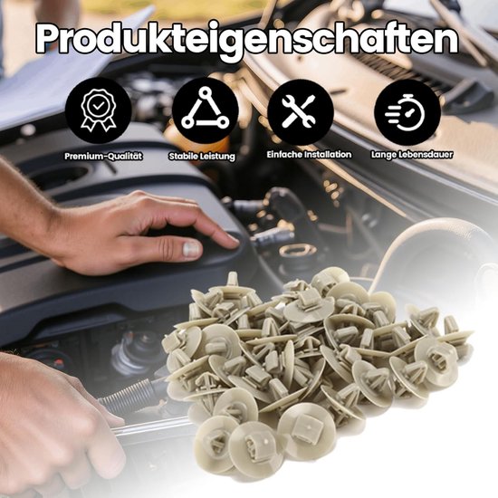 100x Bevestigingsclips voor Deurlijsten Zijkant Externe Sierlijsten ...
