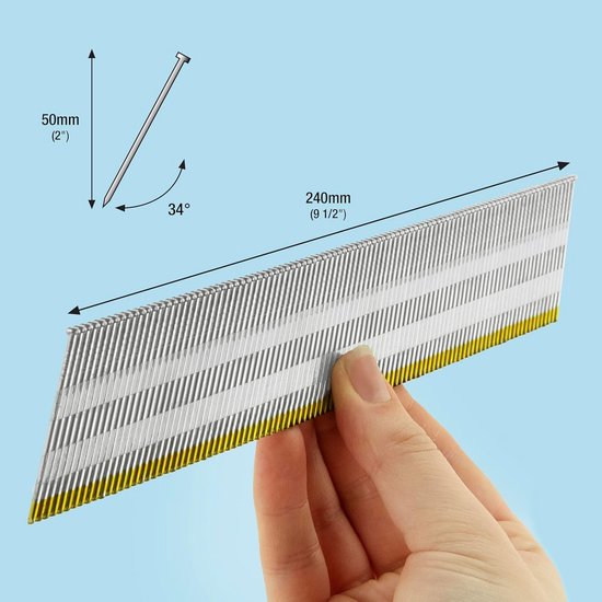 Gegalvaniseerde spijkers type DA 15G / 38 mm met D-kop - 4000 stuks | bol