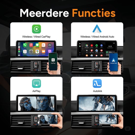 VCTparts® CarPlay & Android Auto Autoradio voor Volkswagen Up, Skoda ...